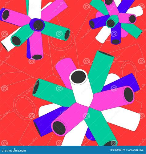 Abstract Background With Bright Geometric Elements Stock Vector Illustration Of Modern