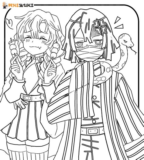 Iguro Obanai And Kanroji Mitsuri Malvorlagen Anime Paar Malvorlagen Porn Sex Picture