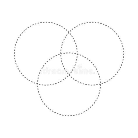 Intersection Of Three Sets Circles Venn Diagram Of 3 Sets Stock Vector Illustration Of