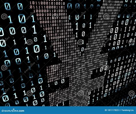 Binary Digital Array Big Data Transmission And Rmb Symbol Programming