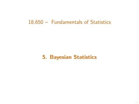fundamentals of statistics bayesian statistics pdf