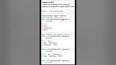 N Grams In Nlp Shorts Nlp Python Trending Youtube