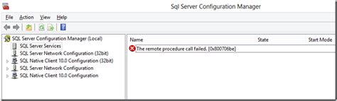 Sql Server 2012 Configuration Manager Wmi Error Remote Procedure Call