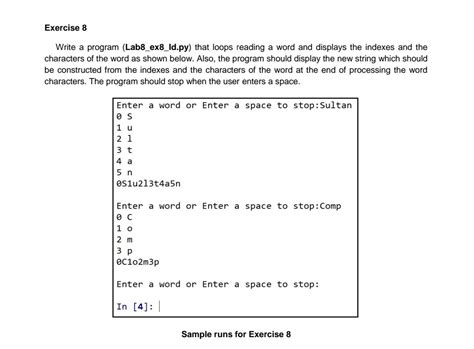 Solved Write A Program Lab8 Ex8 Id Py That Loops Reading A Chegg