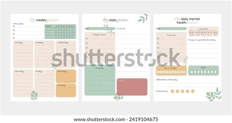 글머리 기호 저널 서식 파일입니다 매주 스톡 벡터로열티 프리 2419104675 Shutterstock