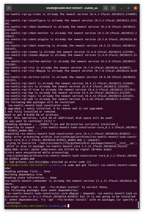 Error Occured While Installing Packages · Issue 147 · Doosan Roboticsdoosan Robot · Github