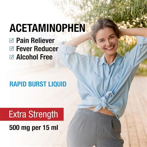 Puregen Labs Extra Strength Acetaminophen Liquid 500mg15ml 8 Fl Oz
