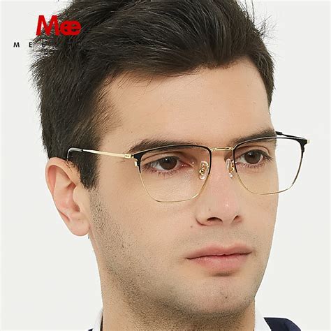 Meeshow B Titanium Glasses Frame Women Men Glasses Optical Frame Square Prescription Glasses