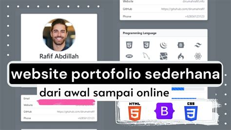 Membuat Website Portofolio Sederhana Dengan Bootstrap Youtube