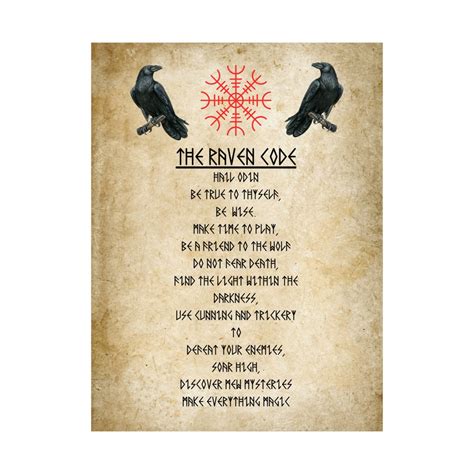 The Raven Code Viking Raven Code The Helm Of Awe Munin And Hugin