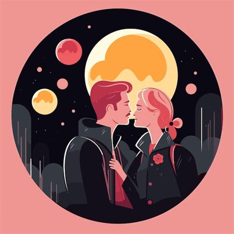 Dia Dos Namorados Beijando Casal Abra Ando Beijando Menino E Menina Linda Mulher E Homem Vetor E