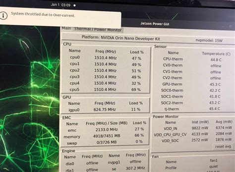 system throttled due to overcurrent while running tensorrt jetson