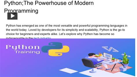 Ppt Python Training Powerpoint Presentation Free To Download Id