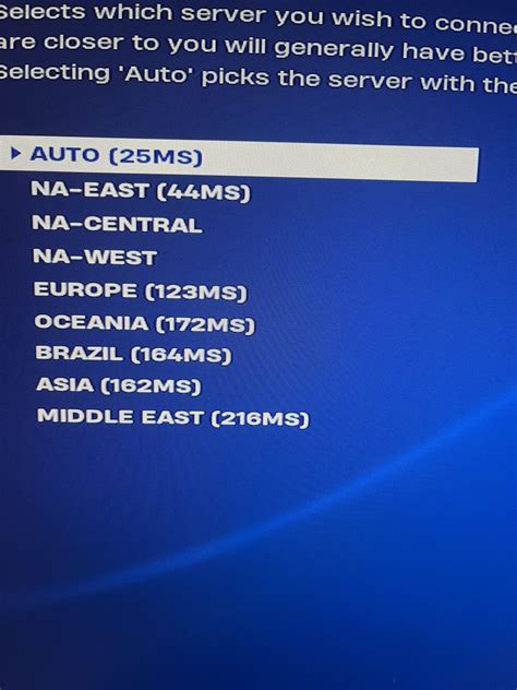 why is central ping not showing r fortnitebr