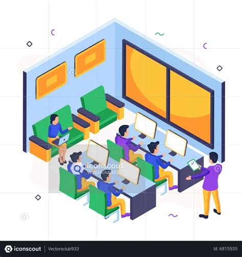 Computer Lab Illustration Free Download Miscellaneous Illustrations