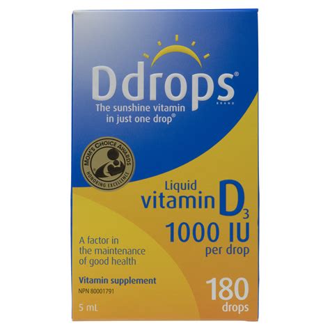 Buy Ddrops Vitamin D 1000 Iu Liquid 180 Drops Safeway Canada