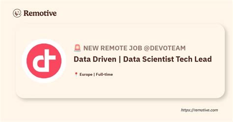 Hiring Data Driven Data Scientist Tech Lead Devoteam