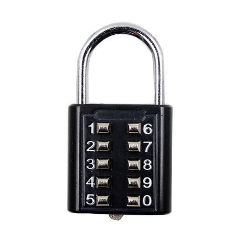 10 Digit Push Button Password Lock Chrome Plated A Grandado