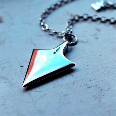 Edgy Metal Jewellery Sterling Silver Solid Arrowhead Pendant