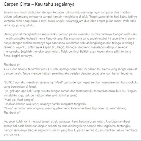 9 Contoh Cerpen Romantis Singkat Ceritanya Happy Ending