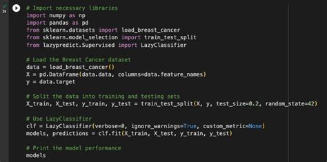 Devarshi Goswami On Linkedin Machinelearning Lazypredict