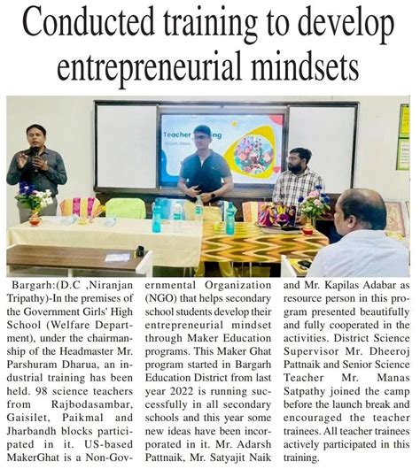 Satyajeet Nayak On Linkedin Makerghat Teacherstraining Makermindset Handsonlearning Education