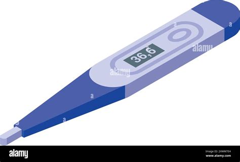 Electronic Thermometer Displaying Normal Body Temperature In Isometric View Stock Vector Image