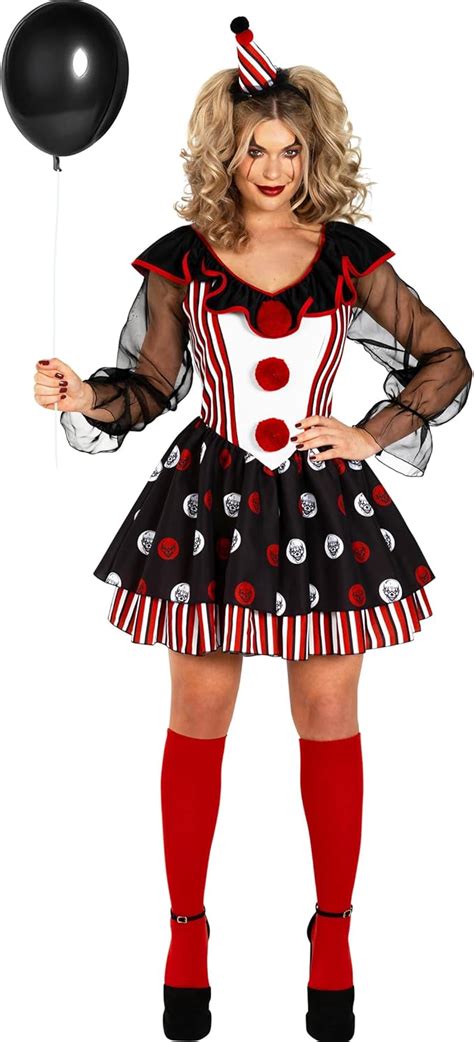 Ignite The Celebration With Women Scary Clown Costume Jester Planet