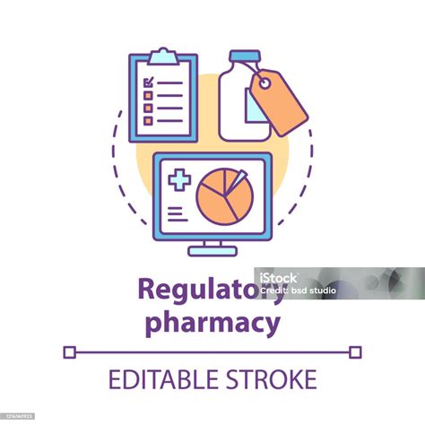 약국 개념 아이콘입니다 규제 약리학 아이디어 얇은 라인 그림 의학 효과 및 안전 성 테스트 새로 개발 된 약물 연구 벡터 절연 윤곽선 도면 편집 가능한 스트로크 0명에 대한