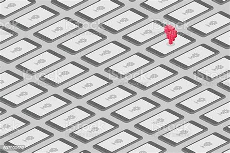 스마트폰 블랙 컬러 아이소메트릭 플랫 디자인 맵 마커 픽셀 개인 장식품에 대한 스톡 벡터 아트 및 기타 이미지 개인 장식품 다운로드 데이터 Istock