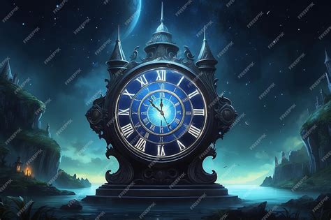 Premium Photo Magical Countdown Clock Striking Midnight