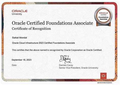 Saikat Mondal On Linkedin Another Achievement Oracle Cloud Infrastructure 2023 Foundations
