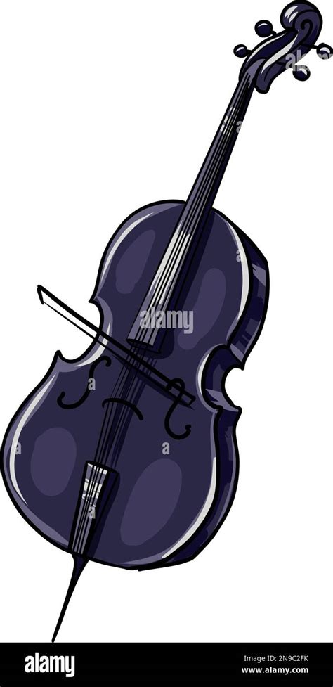 Black Cello Vector Illustration Of The Cello Eps10 Stock Vector Image
