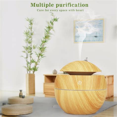 Wood Grain Round Humidifier Peachloft