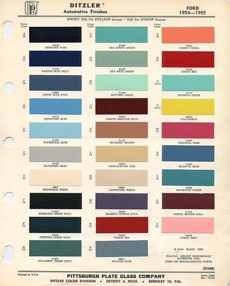 1956 Ford Fairlane Interior Colors
