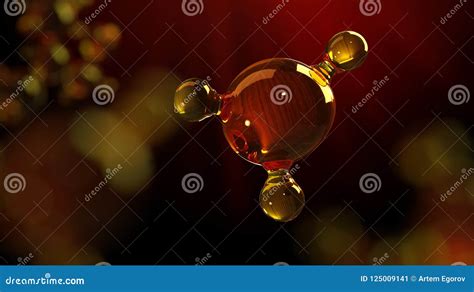 3d Rendering Illustration Of Glass Molecule Model Molecule Of Oil Stock Image Image Of