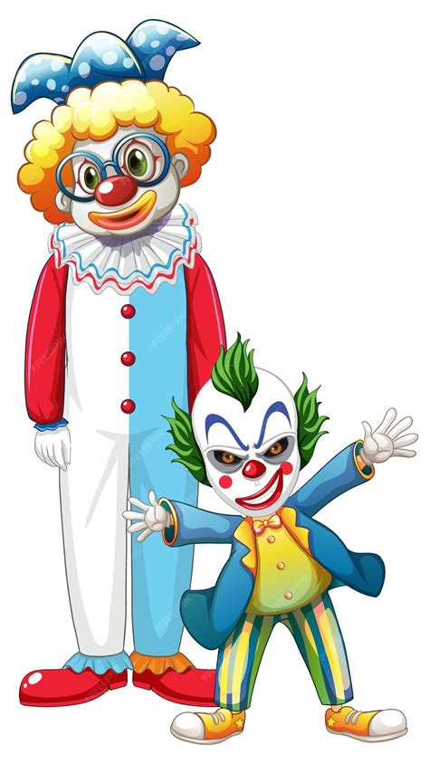 Красочный клоун мультипликационный персонаж Бесплатно векторы