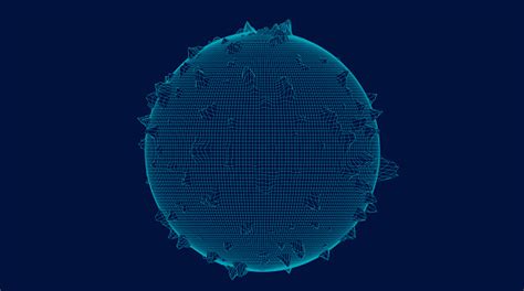 추상 3d 기술 구 선 그물 공간 와이어프레임 패턴 배경 3차원 형태에 대한 스톡 벡터 아트 및 기타 이미지 3차원 형태 가상현실 개념 Istock