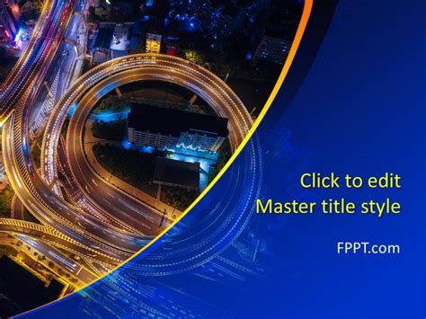Free Road Junction Powerpoint Template Free Powerpoint Templates