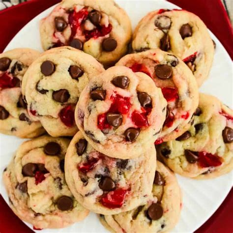 Cherry Chip Cookie Recipe With Chocolate Chips Creations By Kara