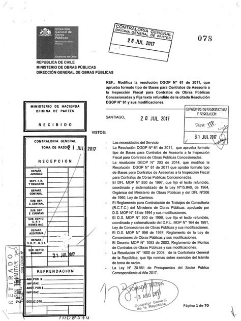 Res Dgop N°78 Aprueba Mod N°61 Pdf