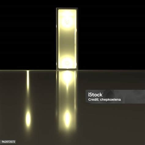 난 반사와 글꼴 문자 전구 빛 편지 알파벳입니다 검은 배경에 자본 기호입니다 3 차원 렌더링 0명에 대한 스톡 사진 및 기타 이미지 Istock