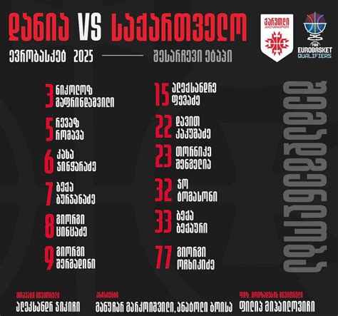 საქართველოს ეროვნული ნაკრების 12 კაციანი განაცხადი Belive Ge