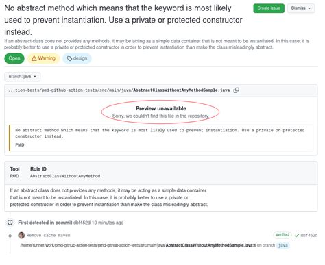 Code Scanning Alert Doesnt Find File In Repository · Issue 34 · Pmdpmd Github Action · Github