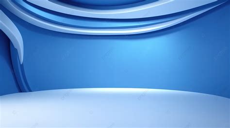 3d 렌더링의 곡선형 파란색 스튜디오 배경 3d 스튜디오 3d 장면 배경 모형 배경 일러스트 및 사진 무료 다운로드