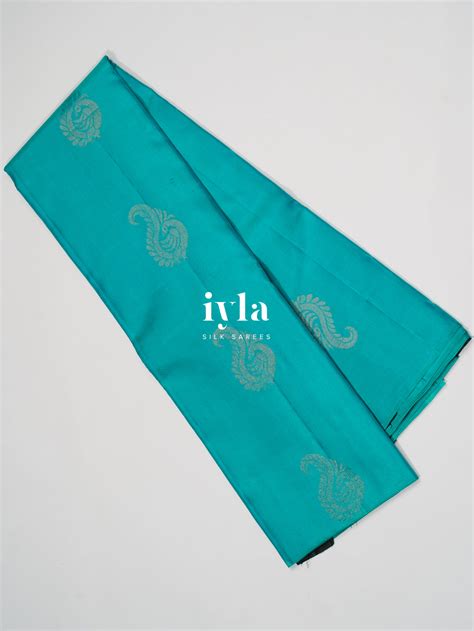 The Peacock Plumage Kanjeevaram In Tiffany Blue Iylasilk