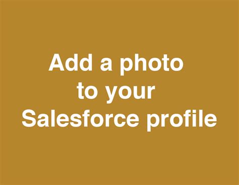 How To Add A Photo To Your Salesforce Profile Fiu College Of Business Crm