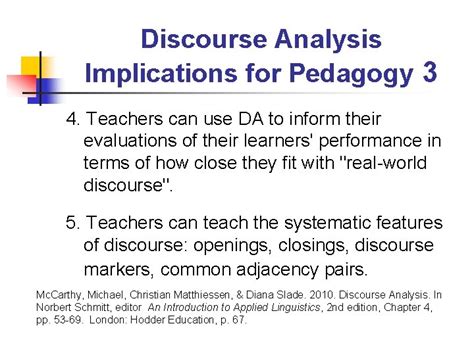 Discourse Analysis Implications For Pedagogy 1 1 Language