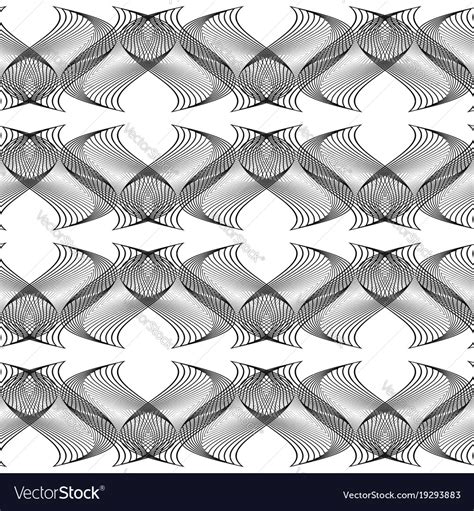 Design Seamless Monochrome Decorative Pattern Vector Image