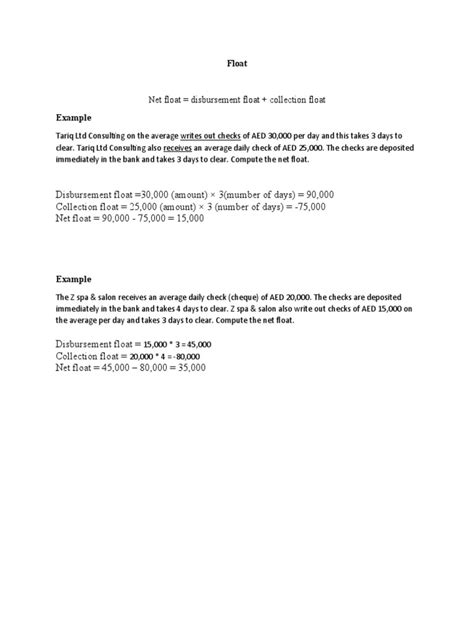 Float Pdf Cheque Float Money Supply